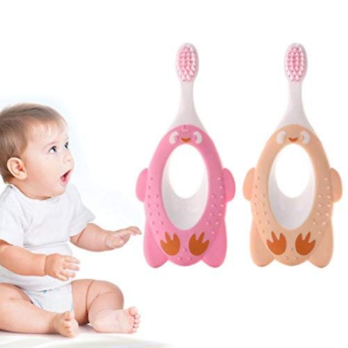 Babies Bloom Pink Soft Anti-Slip Handle Cartoon Baby Silicone ...