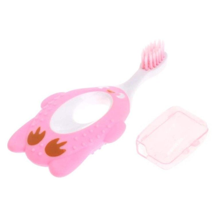Babies Bloom Pink Soft Anti-Slip Handle Cartoon Baby Silicone ...